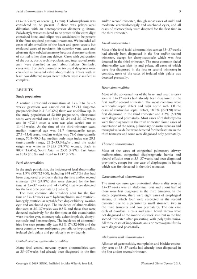 Value of routine ultrasound examination at 35–37 weeks’ gestation in ...