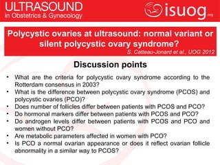 UOG Journal Club: Polycystic ovaries at ultrasound: normal variant or ...
