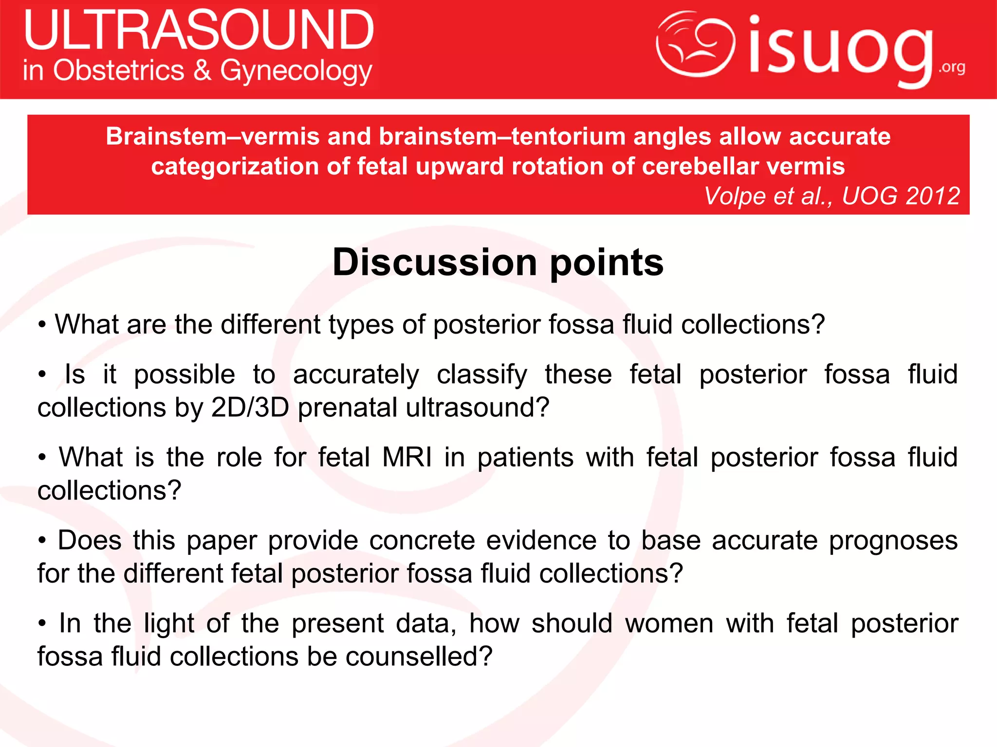 UOG Journal Club: Prenatal diagnosis and outcome of fetal posterior ...