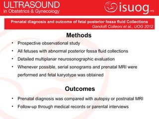 UOG Journal Club: Prenatal diagnosis and outcome of fetal posterior ...