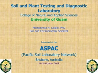 Item 6: Uog soil labs functions aspac brisbane_oct 2019 | PPT