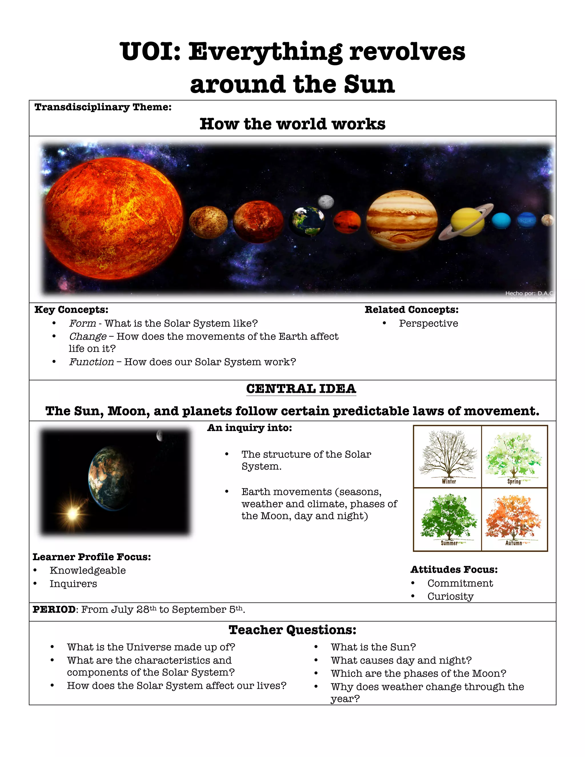 UOI Everything revolves around the Sun | PDF