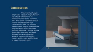 University of layyah introduction Template | PPT
