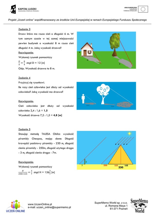 Twierdzenie Talesa i jego zastosowanie w zadaniach. | PDF | Geography ...