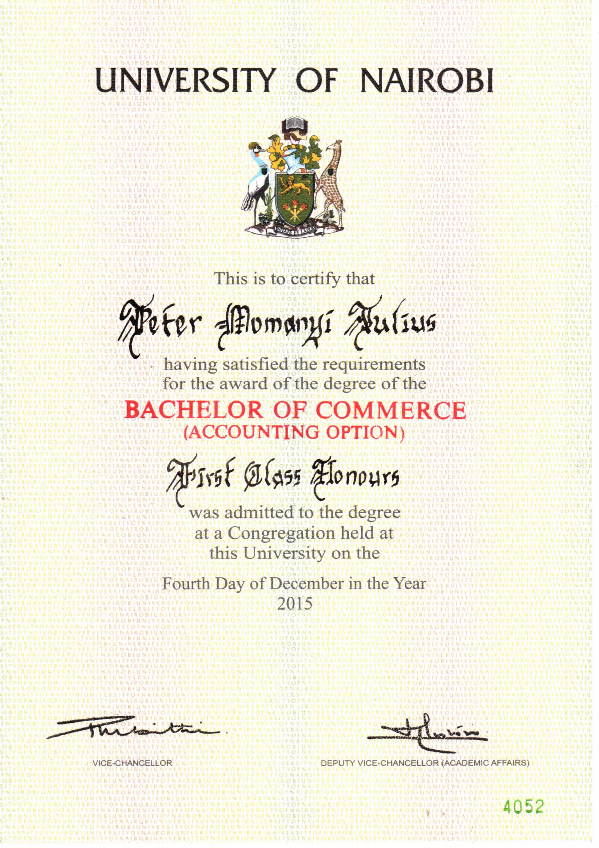 Uo n certificate | PDF