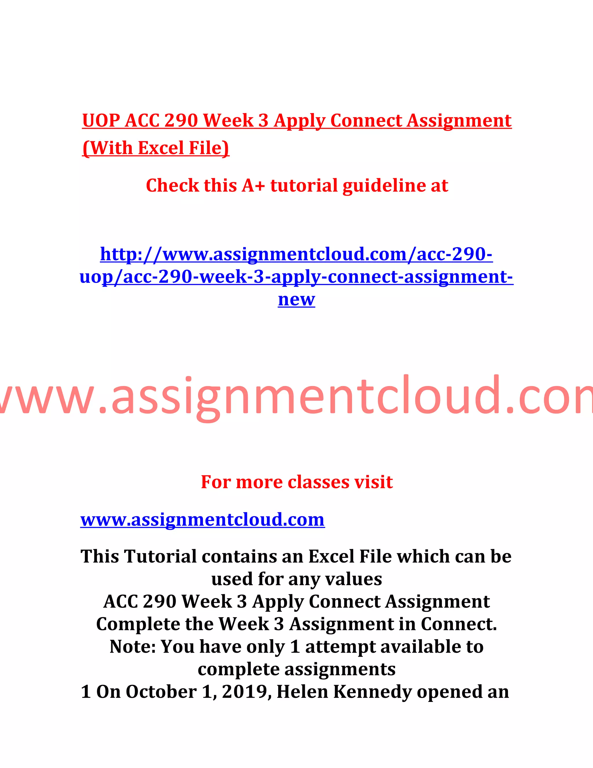Uop acc-290-week-3-apply-connect-assignment | PDF