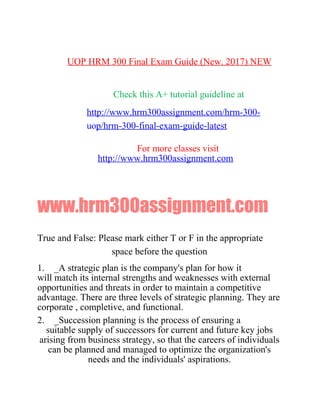 Uop hrm-300-final-exam-guide | PDF