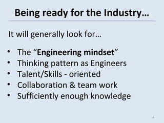 Speech at UOP on "Computer Engineering vs Industry" | PPT