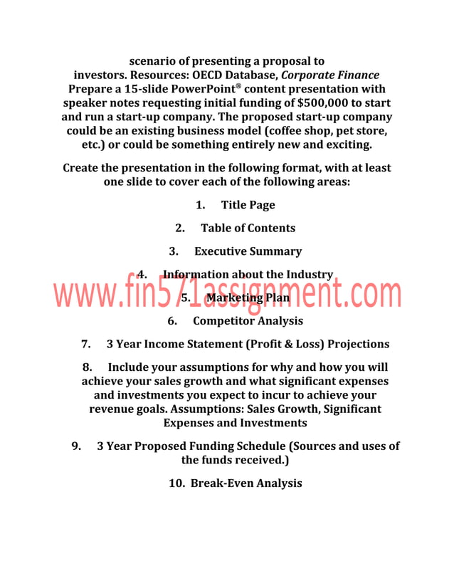 Uop fin 571 week 6 assignment start | PDF