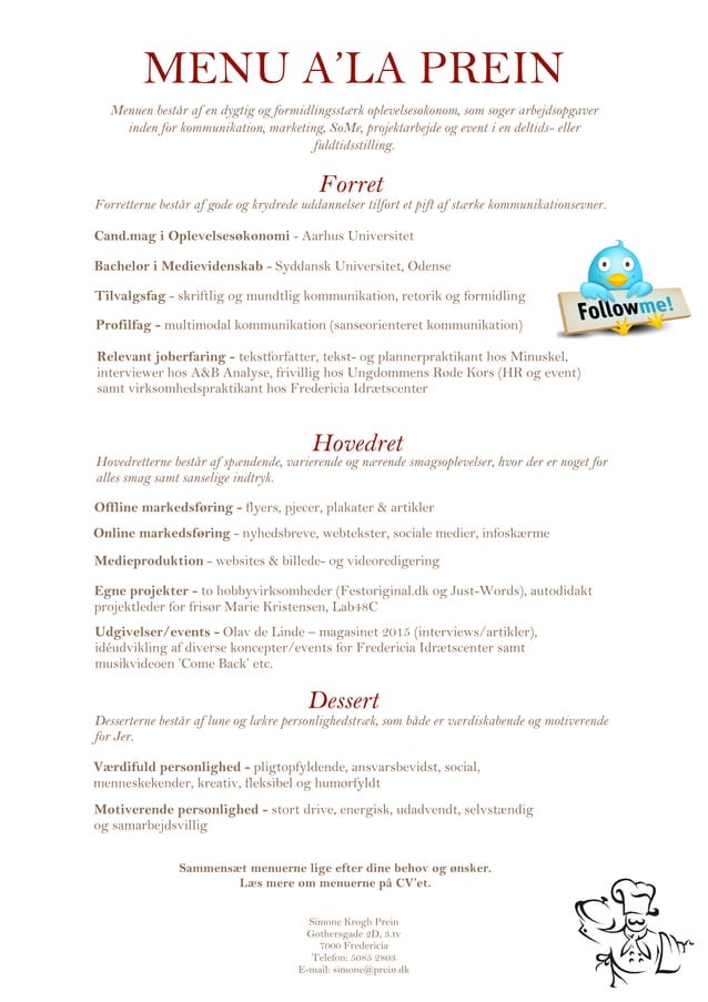 MENU A'LA PREIN | PDF