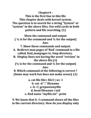 Uop pos 433 week 4 file processing commands worksheet new | PDF