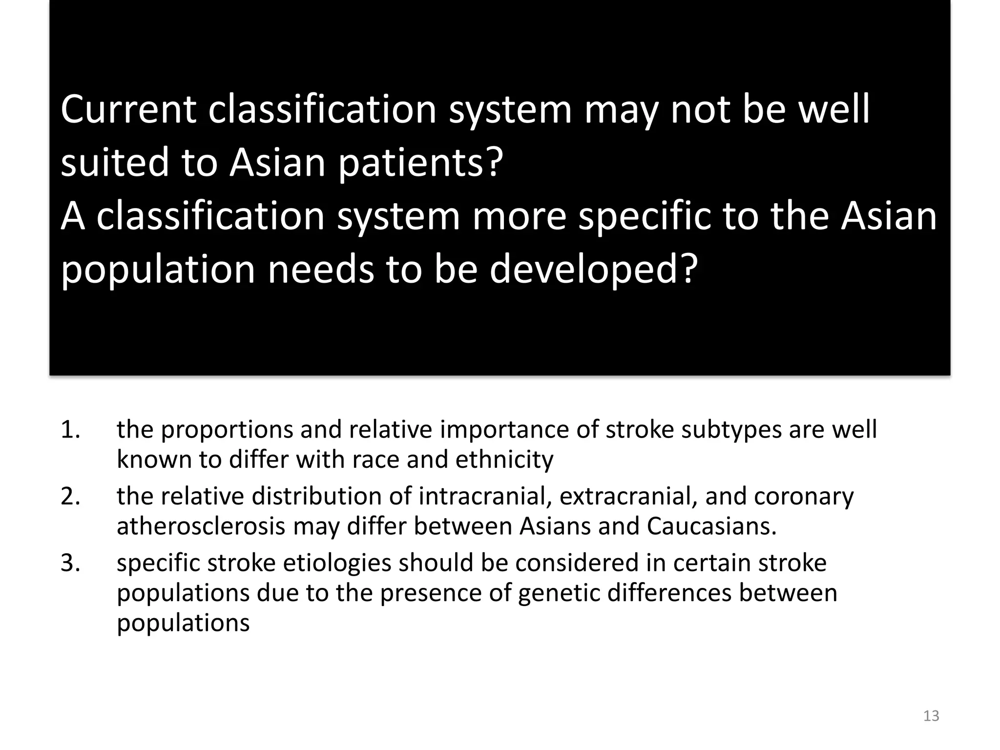 Ischemic Stroke Subclassification, An Asian Viewpoint | PDF