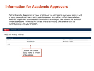 UoS Approval Process | PPT