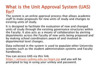 UoS Approval Process | PPT