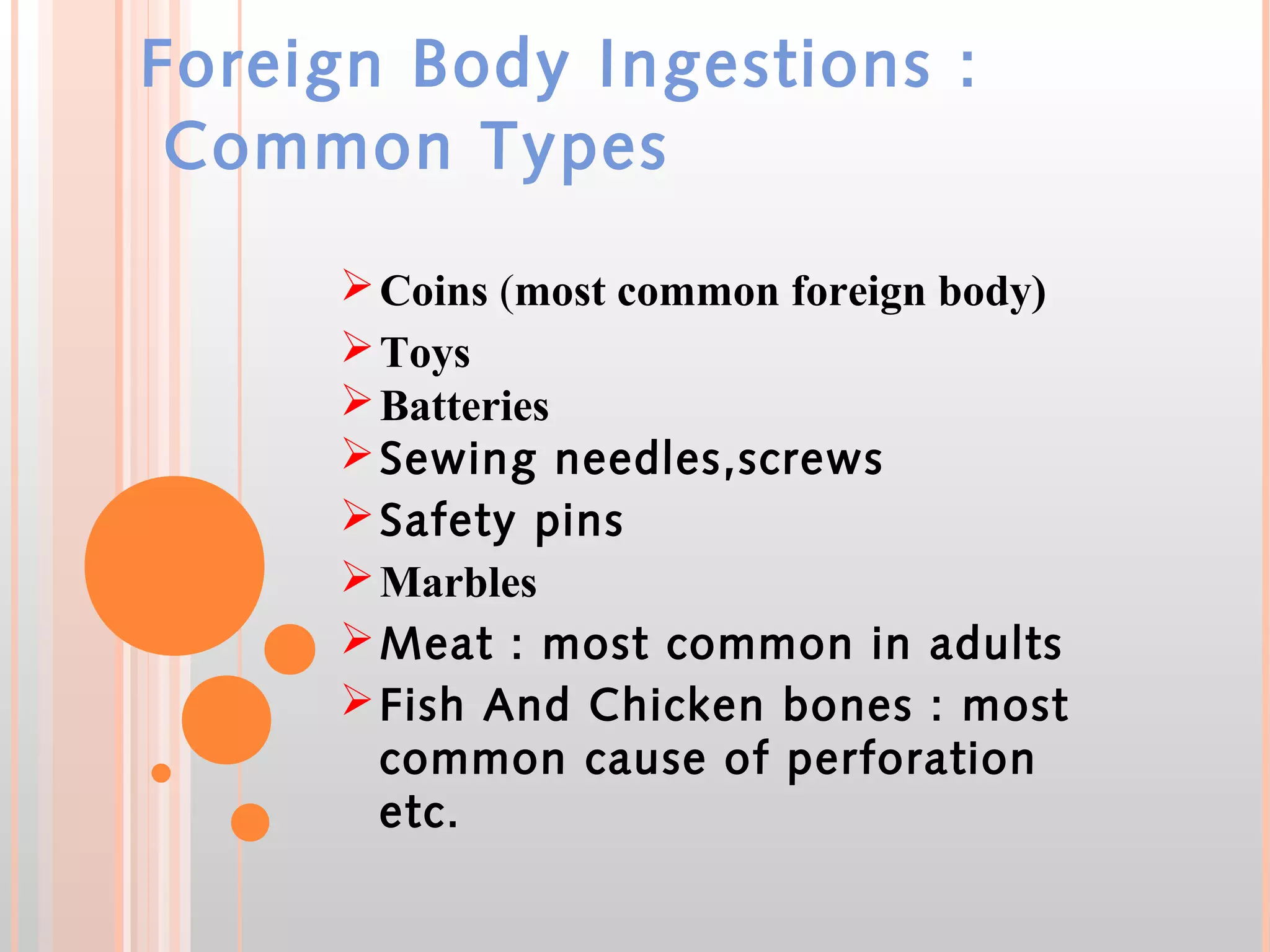 Foreign Body In Children | PPT