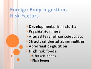 Foreign Body In Children | PPT