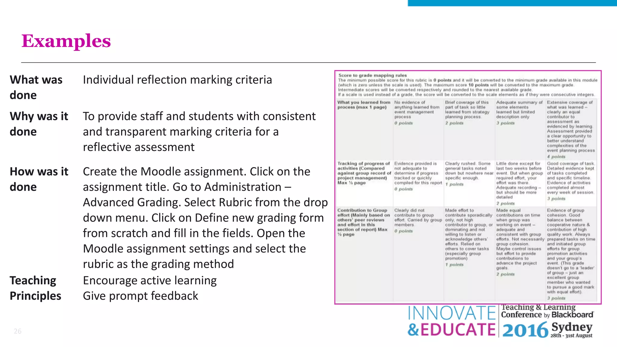 UOW Exemplar Moodle Site with DLT’s - Lynley Clark, Blackboard and ...