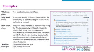 UOW Exemplar Moodle Site with DLT’s - Lynley Clark, Blackboard and ...