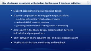Facilitating student-led teaching and content creation through ...