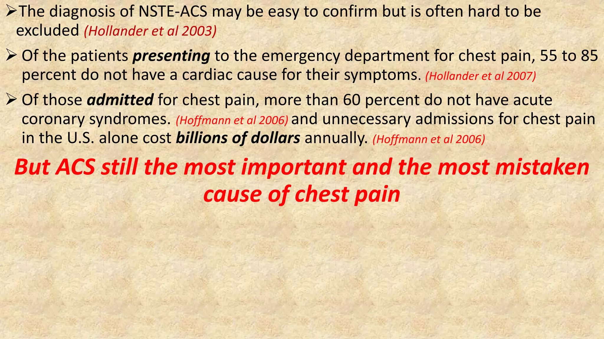 Chest pain cardiac or not Dr Yasser Diab | PPTX