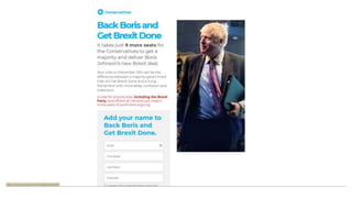 Labour vs conservative landing pages | PPTX