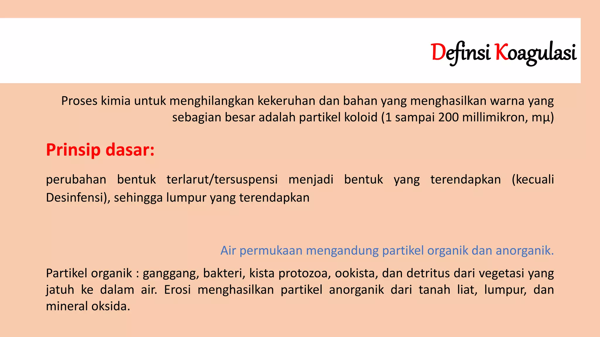UNIT PROSES - KOAGULASI | PPTX