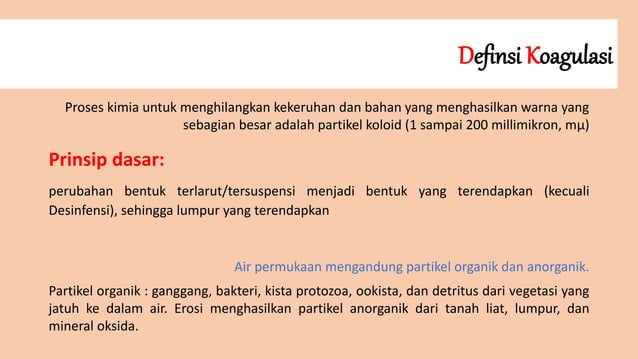 UNIT PROSES - KOAGULASI | PPTX