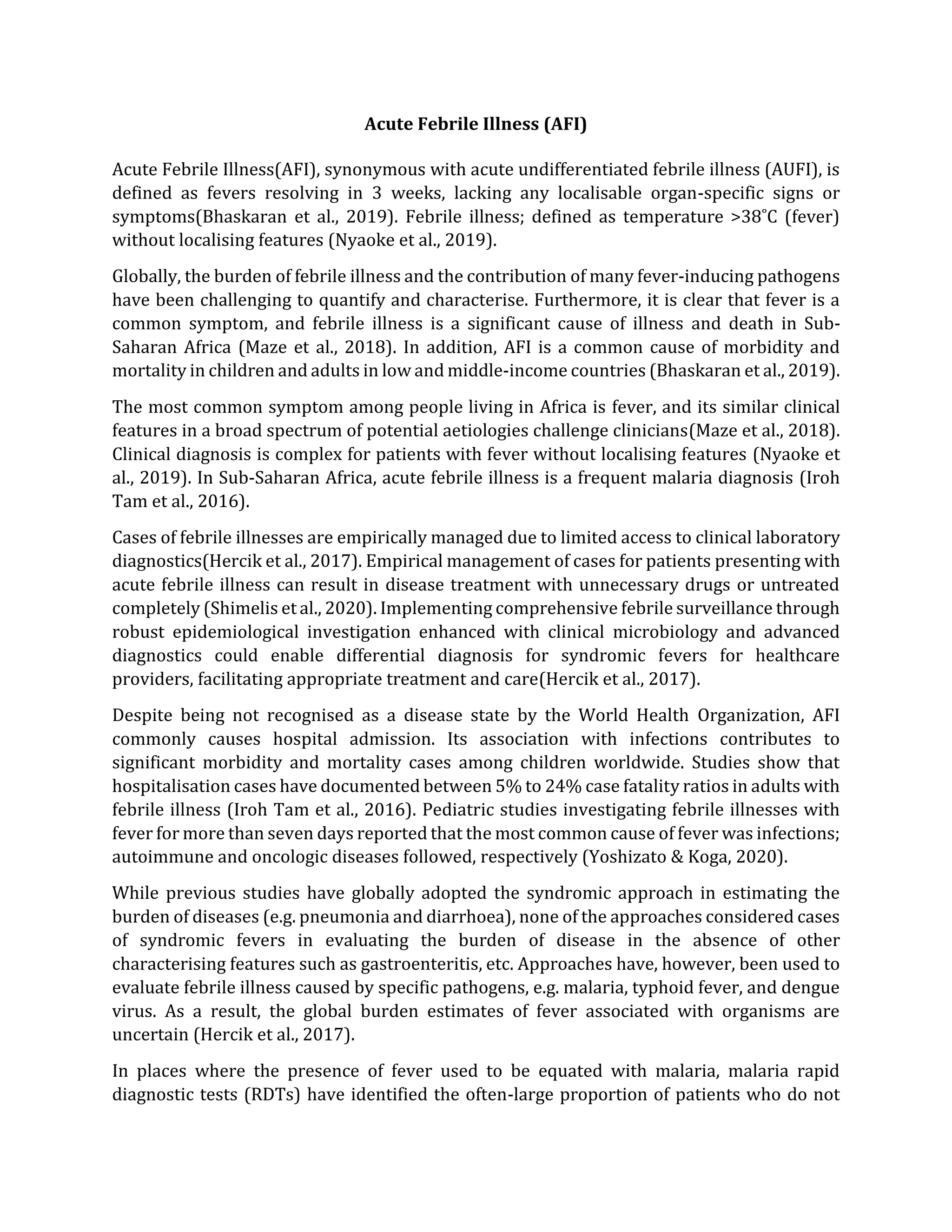 Up-close and Candid with Acute Febrile Illness in Africa by Stephen Olubulyera.pdf