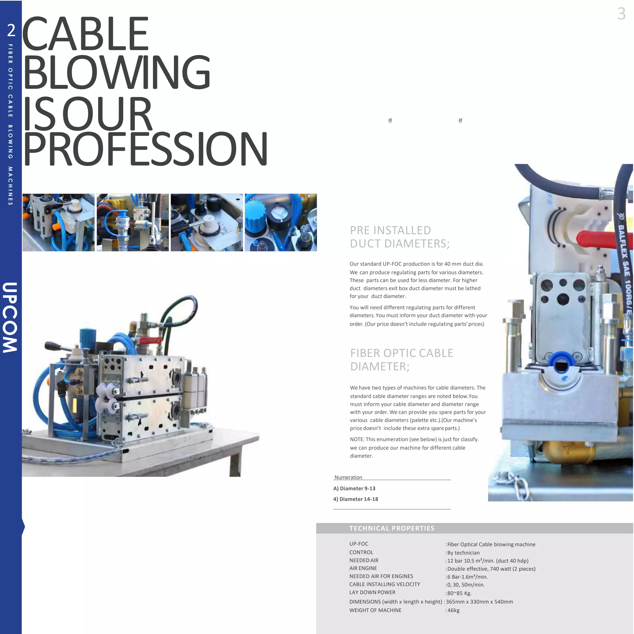 cable blowing machine - Up-FOC | PDF