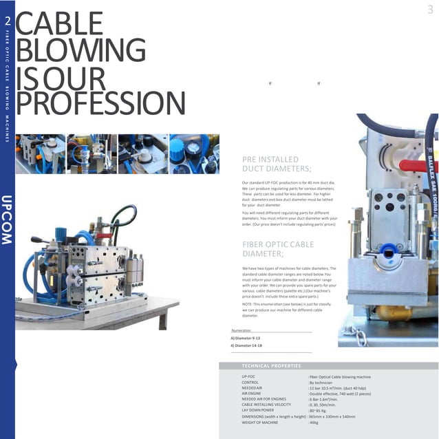 cable blowing machine - Up-FOC | PDF