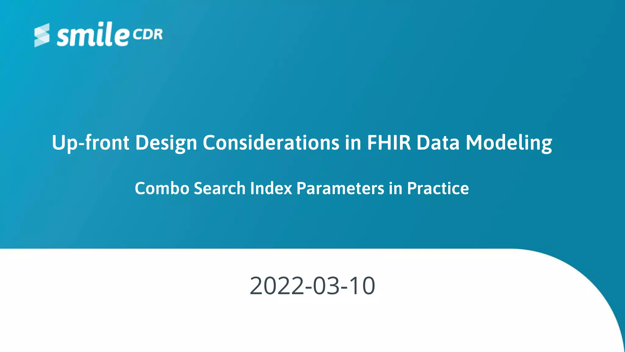 Up-front Design Considerations in FHIR Data Modeling | PPT