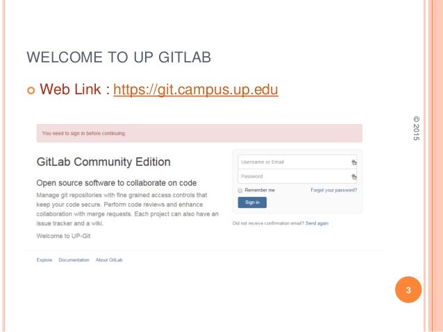 Up Gitlab Presentation 2015
