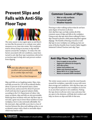 How to prevent slips and falls in the workplace | PDF | First Aid ...