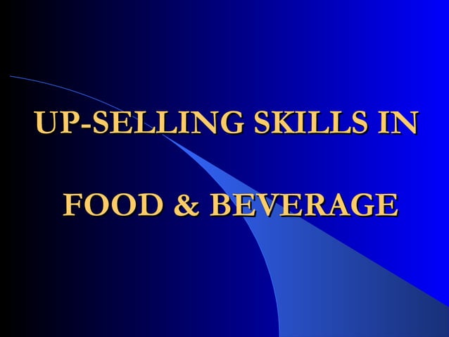Up selling skills | PPT