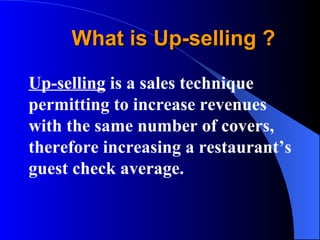 Up selling skills fnb | PPT