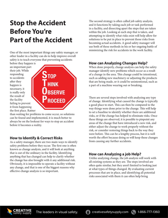 Stop the Accident Before You’re Part of the Accident | PDF