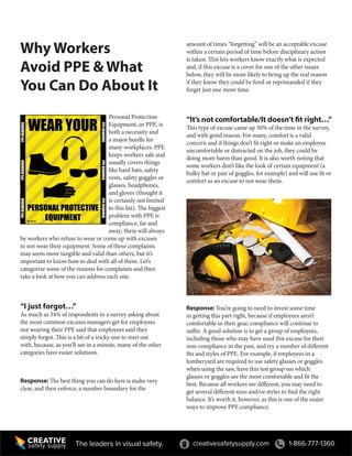 Why workers Avoid wearing there PPE | PDF