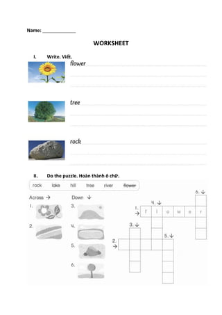 Everybody Up 1 - Unit 5 - worksheet grade 1 | DOCX