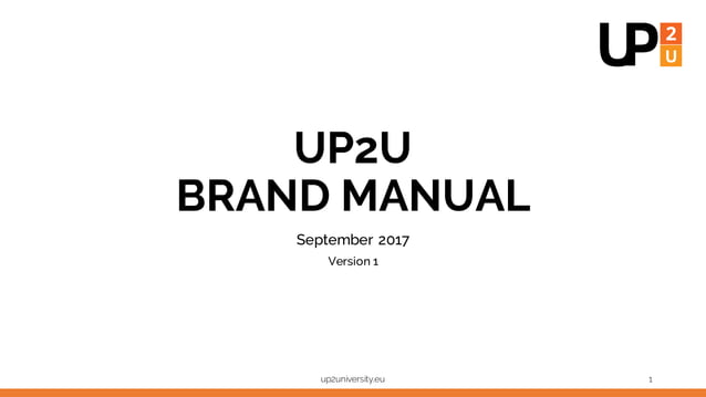 Up2U brand manual | PPT