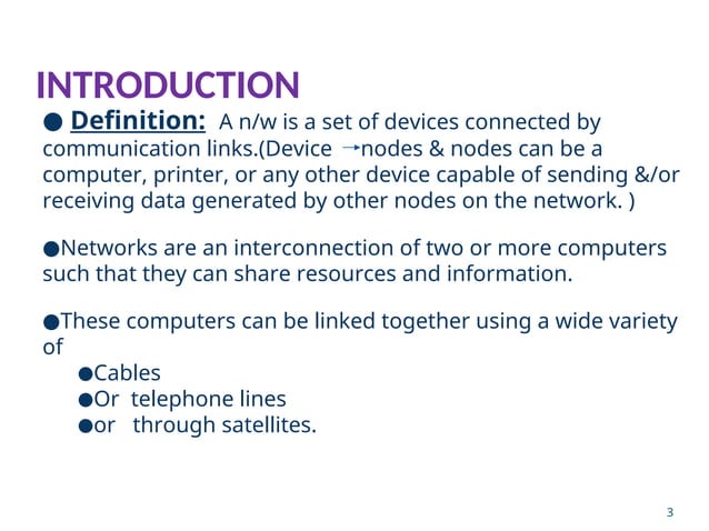 COMMUNICATION NETWORK INTRODUCTION PART-1 | PPT
