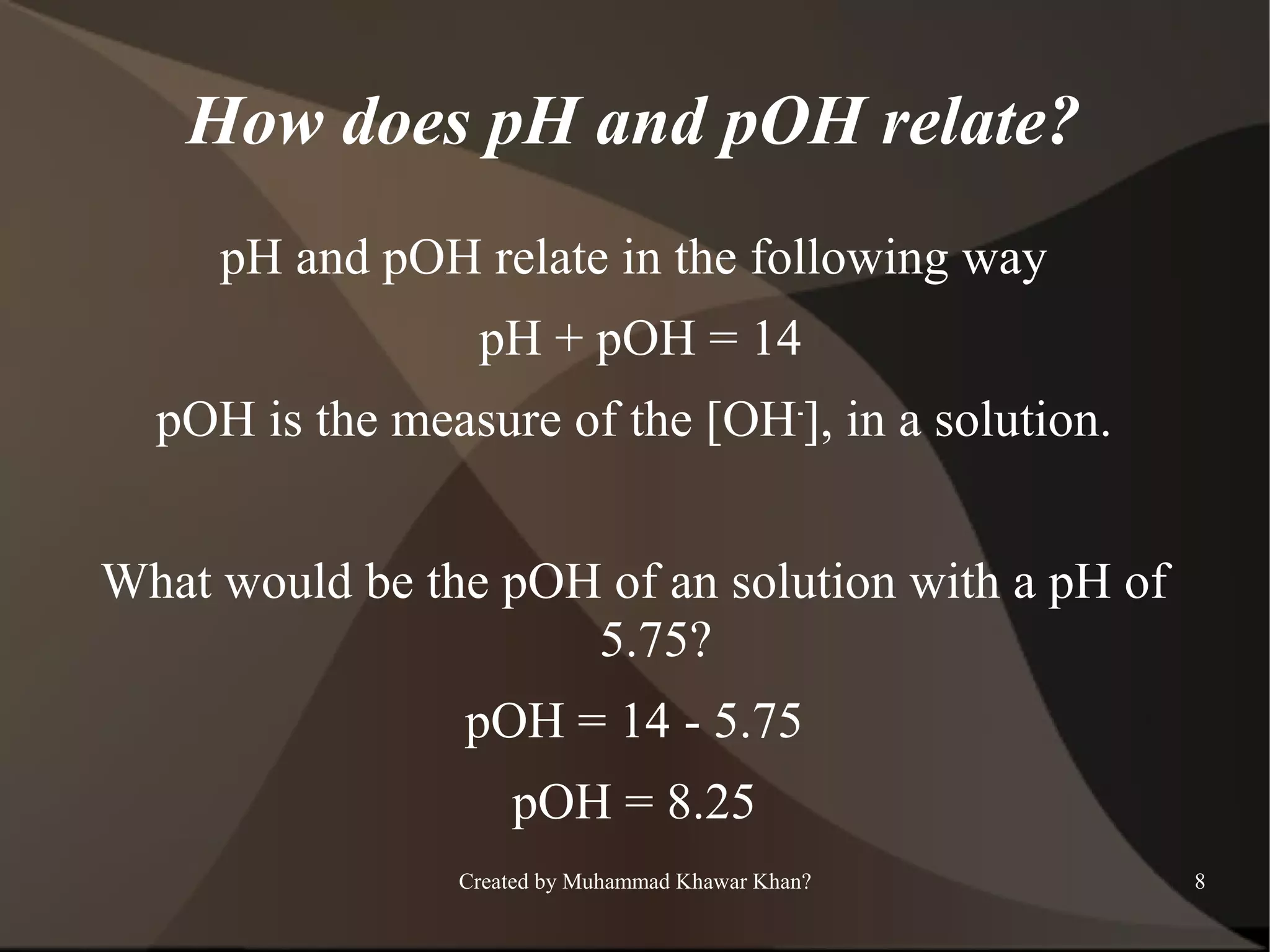 Ph and POH | PPT