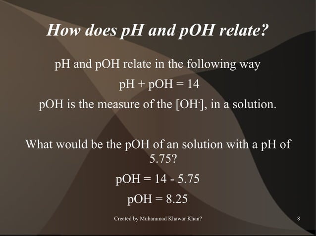 Ph and POH | PPT | Chemistry | Science