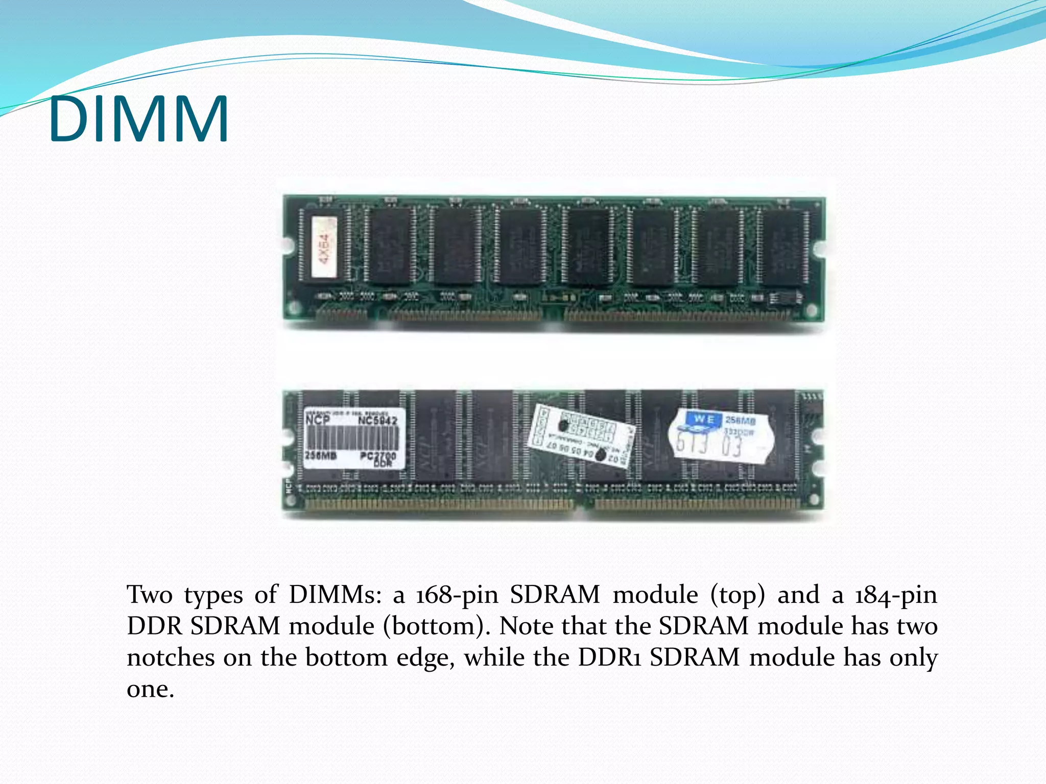 Memory modules | PPTX