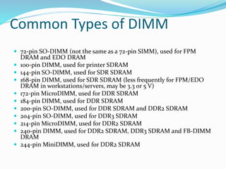 Memory modules | PPTX