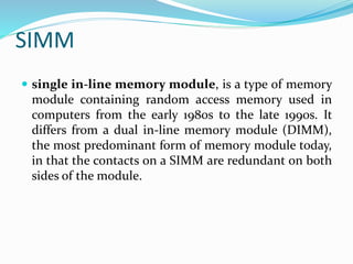Memory modules | PPTX