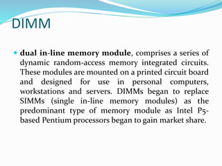 Memory modules | PPTX