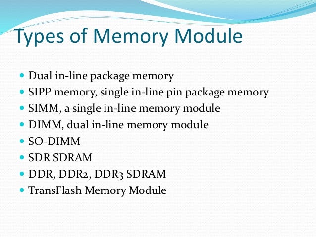 Memory modules