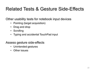 Evaluating Touch Gesture Usability | PDF