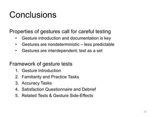 Evaluating Touch Gesture Usability | PDF