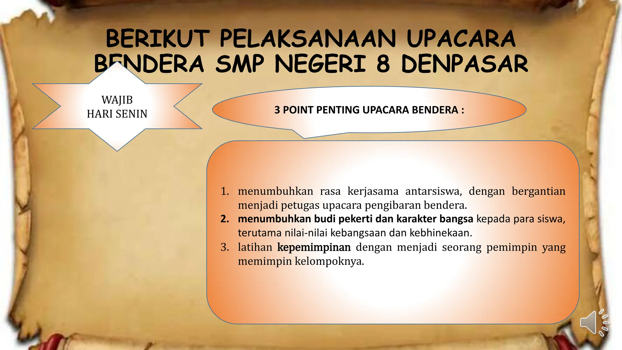 MATERI TATA CARA UPACARA BENDERA LATPIM OSIS | PPT